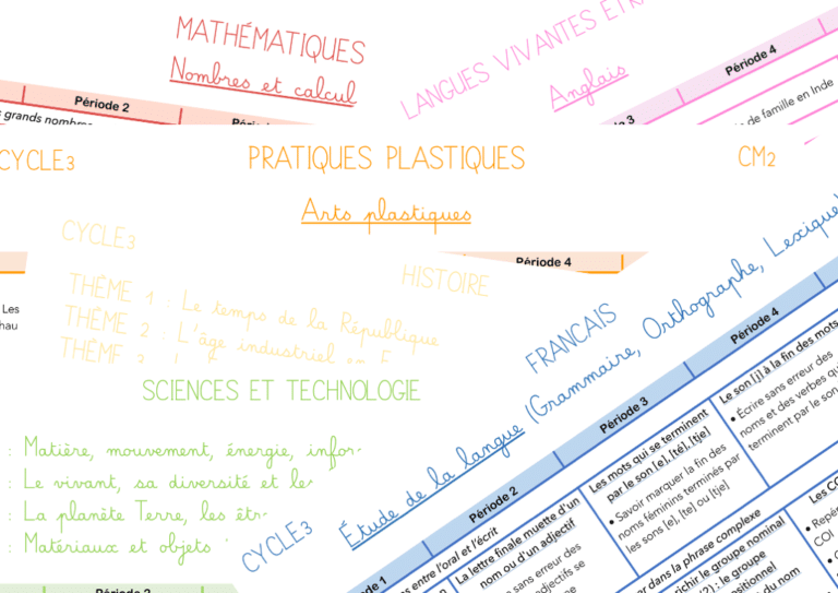 Mes programmations et progressions