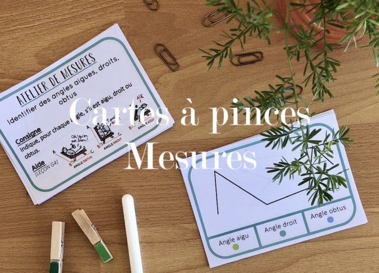 Ateliers autonomes – Mesures – les angles