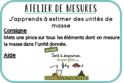 Ateliers autonomes – Mesures – les masses