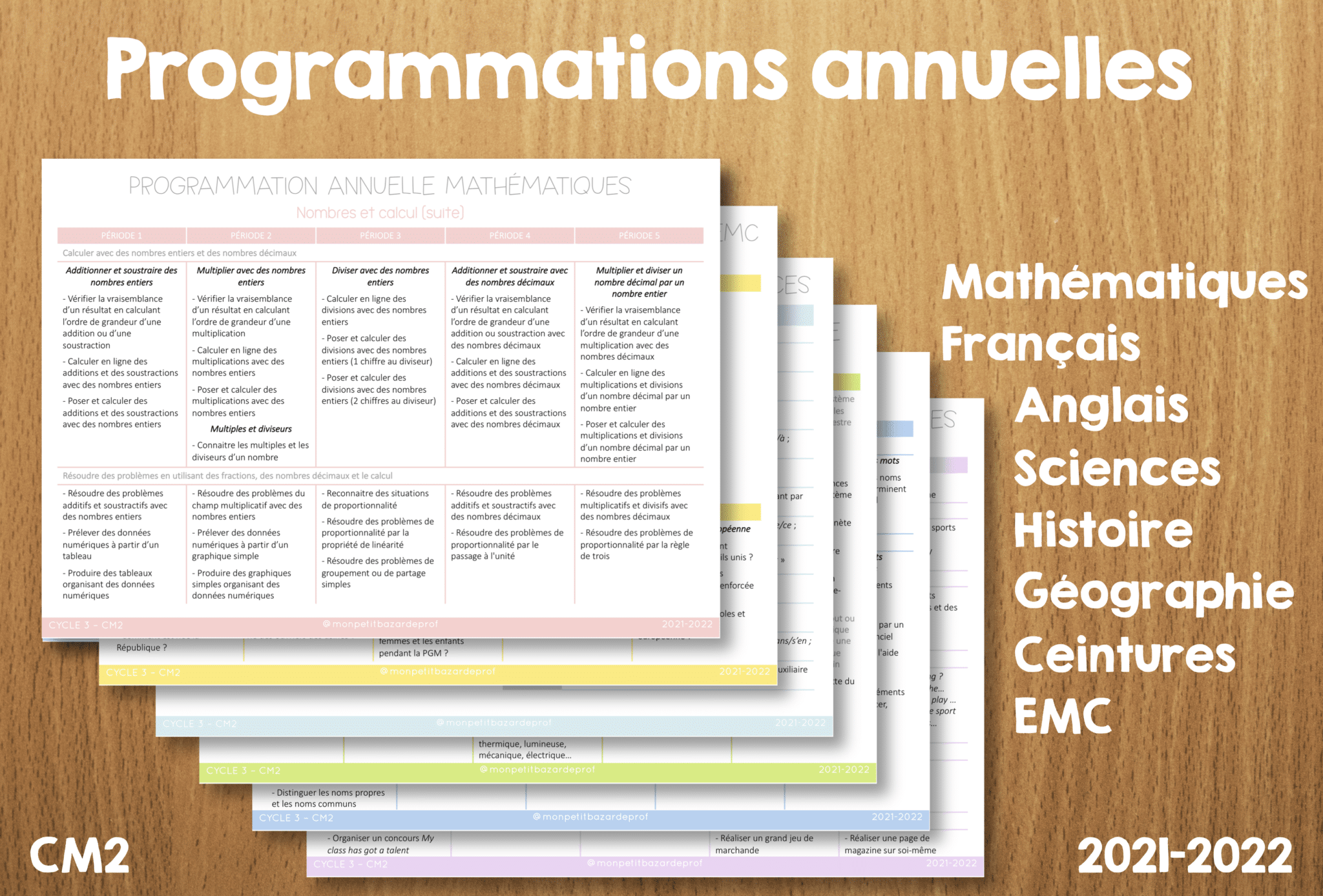 Mes programmations et progressions Mes programmations et progressions