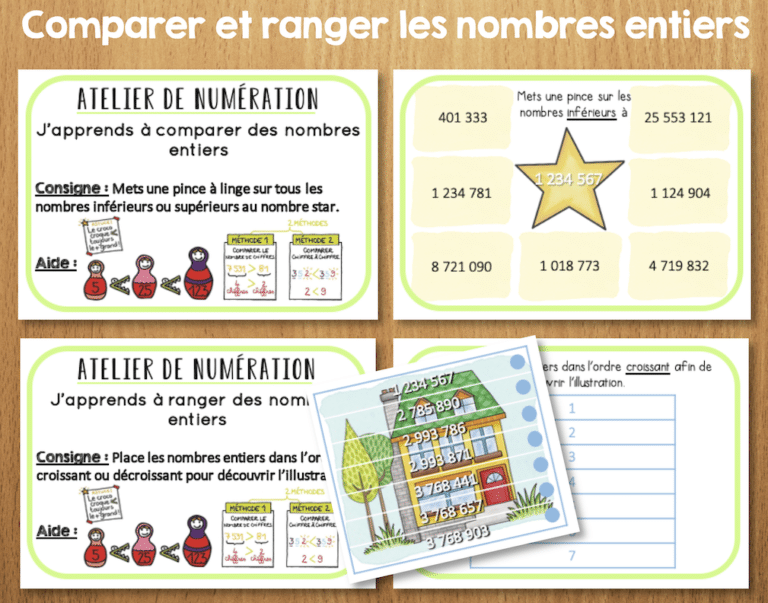 Ateliers autonomes – Numération – Comparer et ranger les nombres entiers