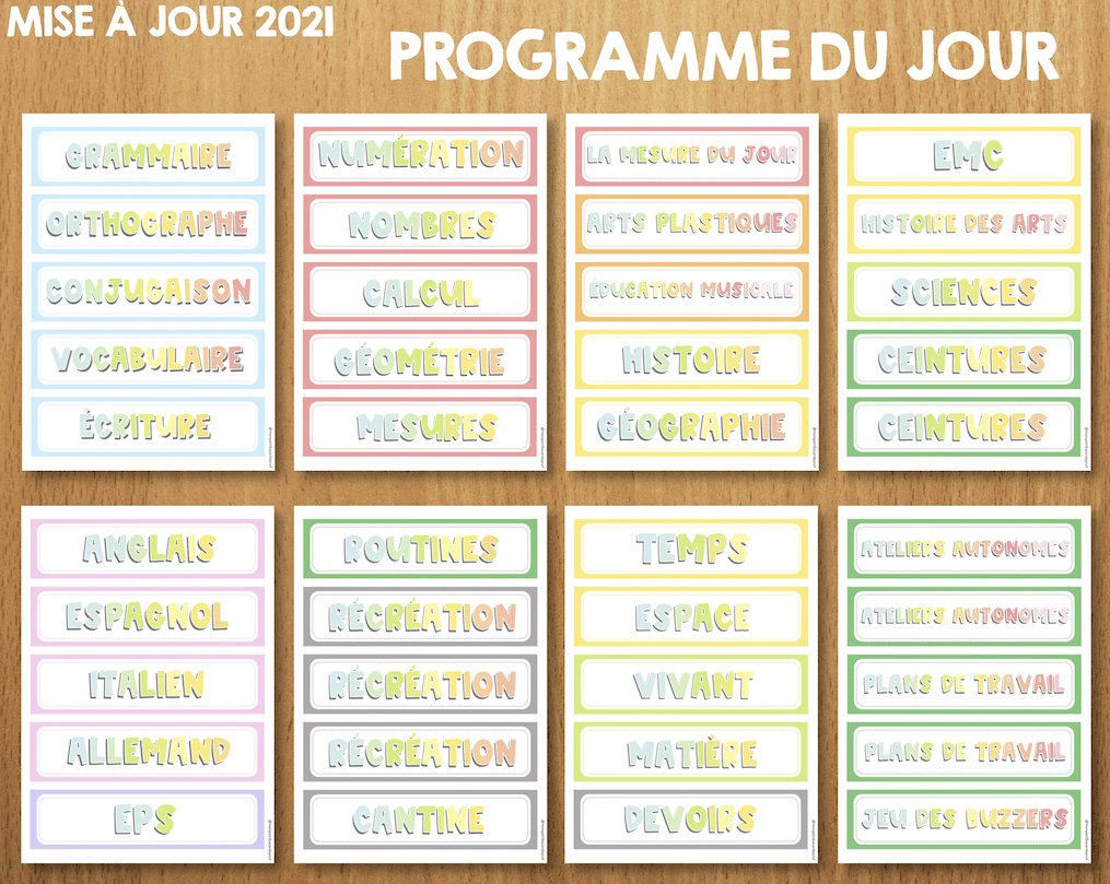Programme du jour 2021