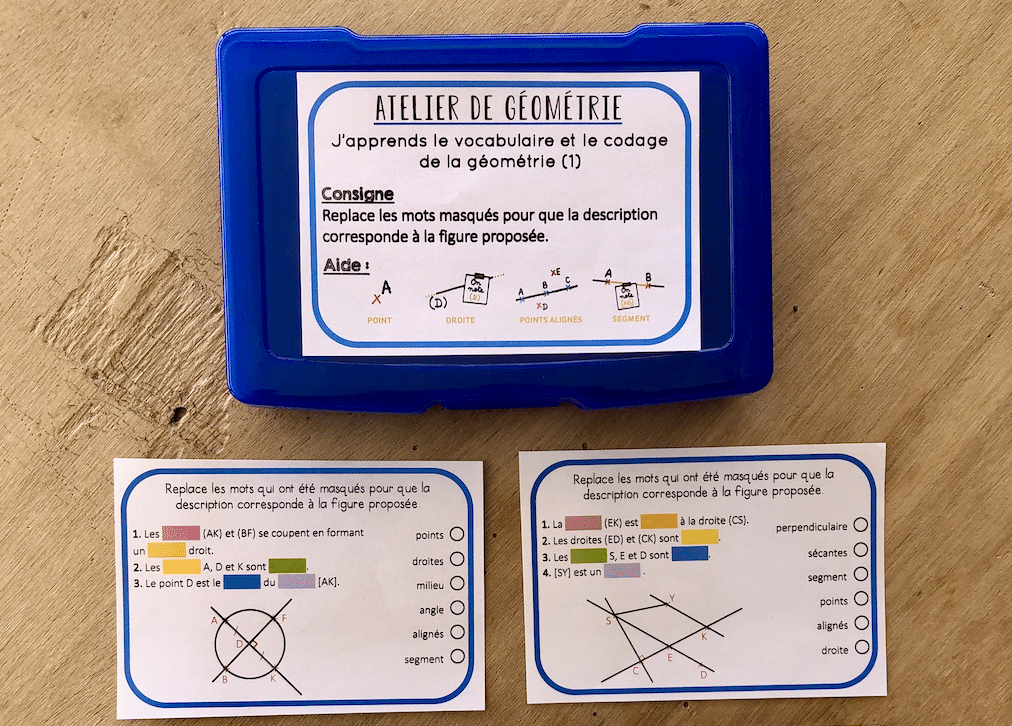 Ateliers autonomes – Géométrie – le vocabulaire et le codage en géométrie