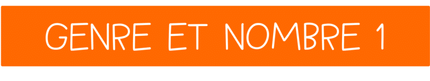 Ateliers autonomes – Orthographe – le genre et le nombre des noms