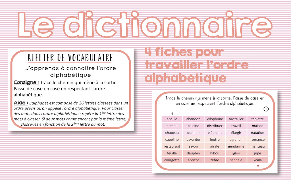 Ateliers autonomes – Vocabulaire – le dictionnaire et les différents ... Ateliers autonomes – Vocabulaire – le dictionnaire et les différents ...