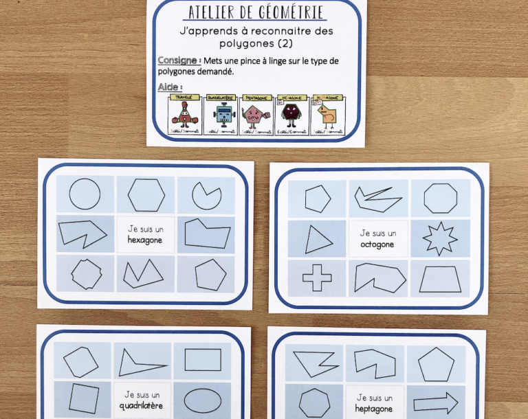 Ateliers autonomes – géométrie – les polygones