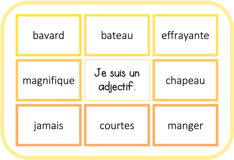 Ateliers autonomes – Grammaire – les adjectifs