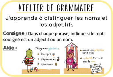 Ateliers autonomes – Grammaire – les adjectifs
