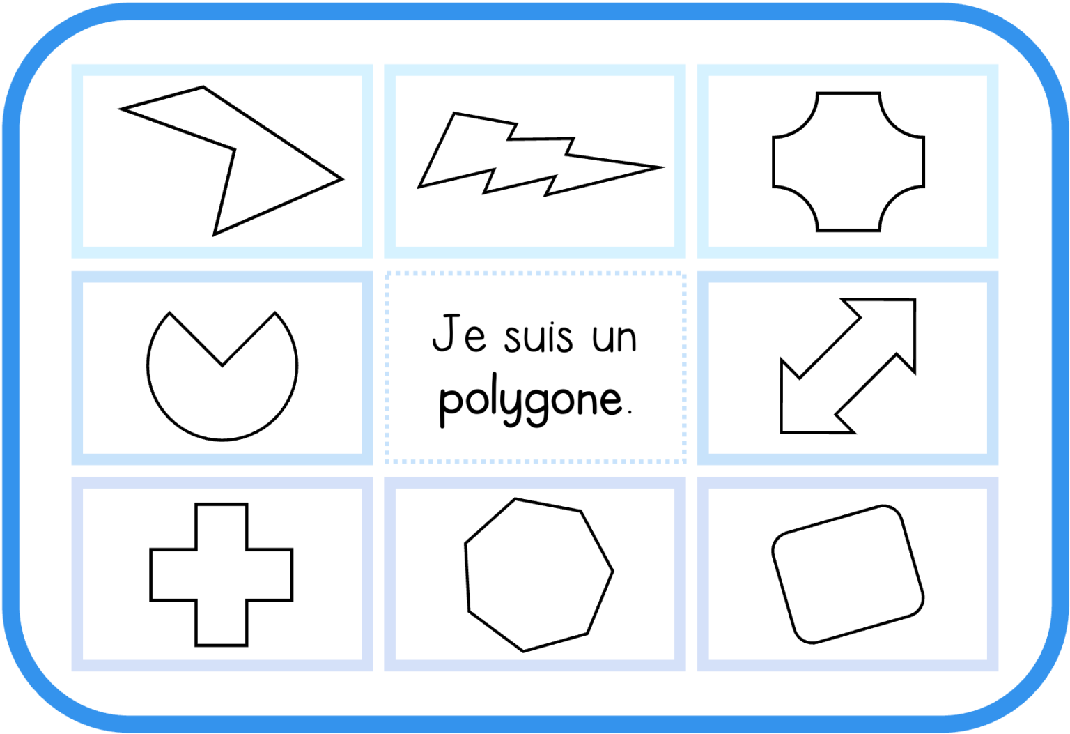 Ateliers autonomes – géométrie – les polygones