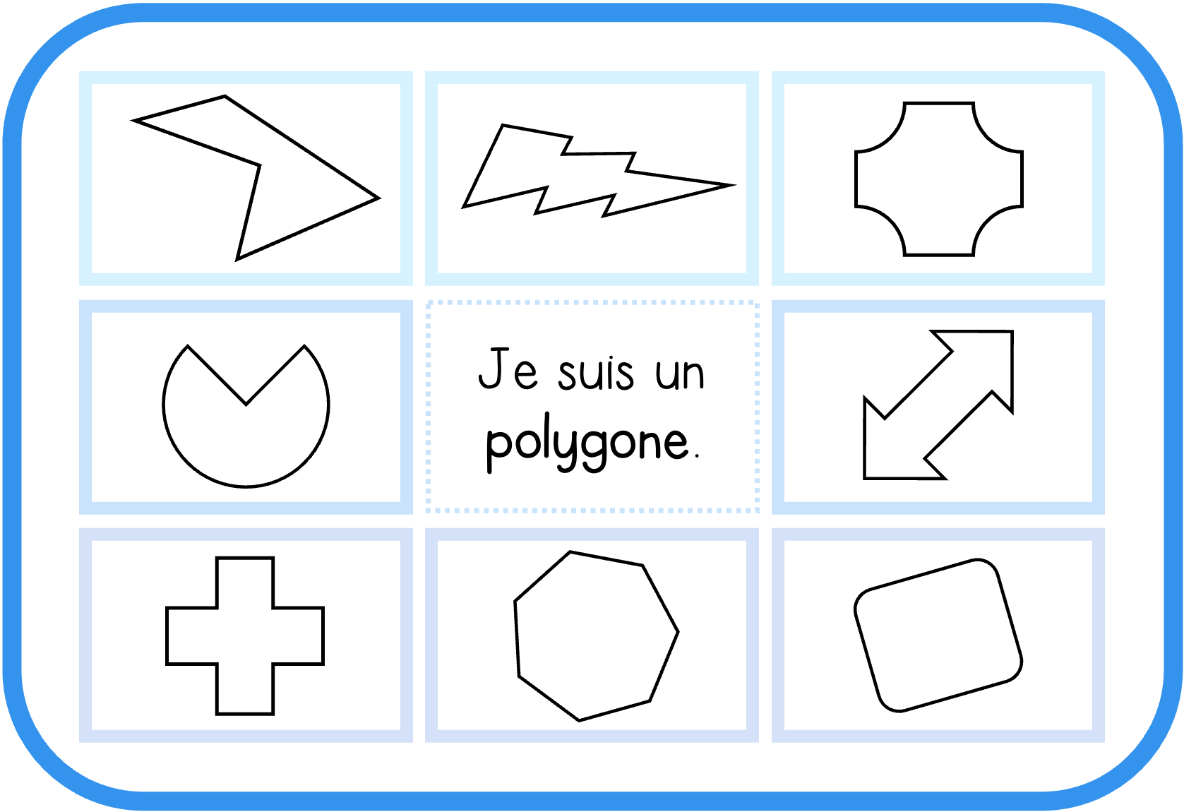 Ateliers autonomes – géométrie – les polygones