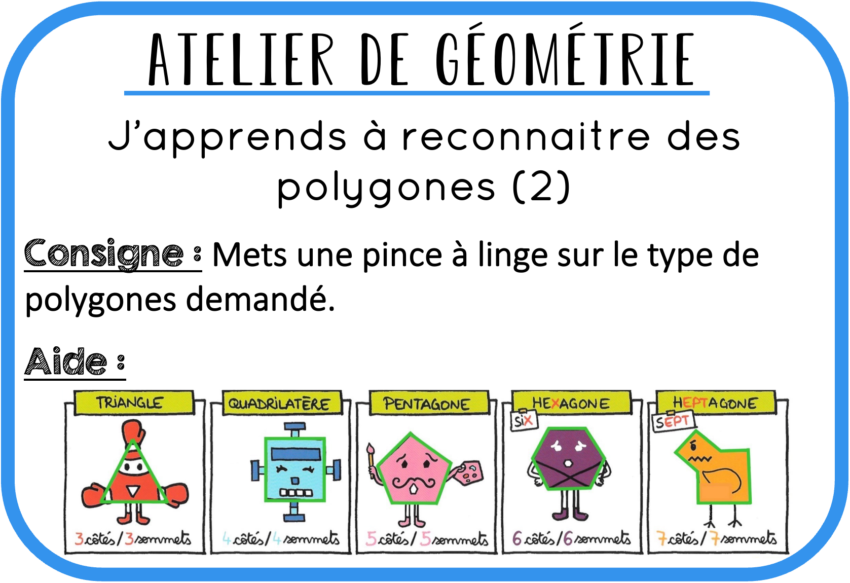 Ateliers autonomes – géométrie – les polygones