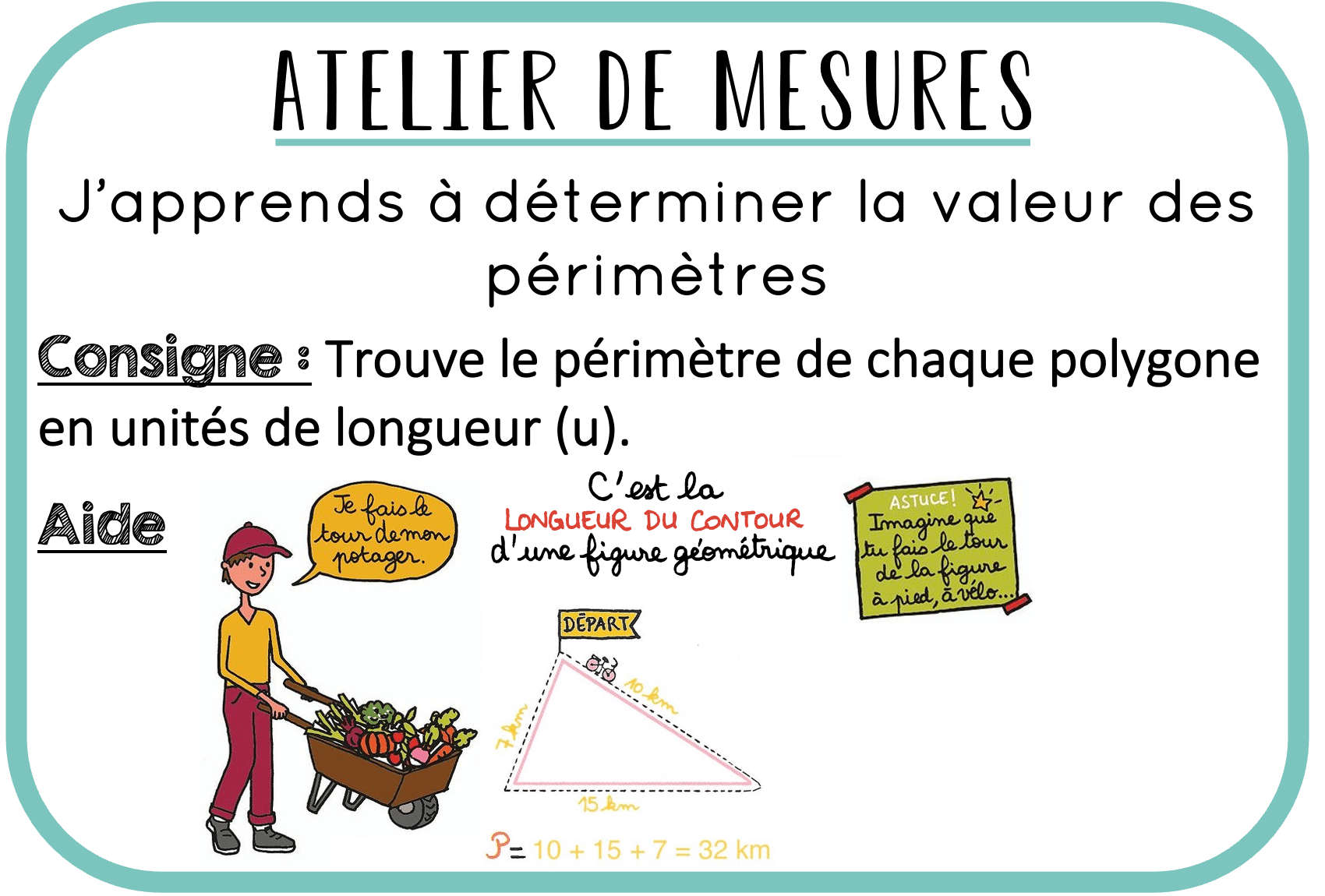 Ateliers autonomes – Mesures – les périmètres