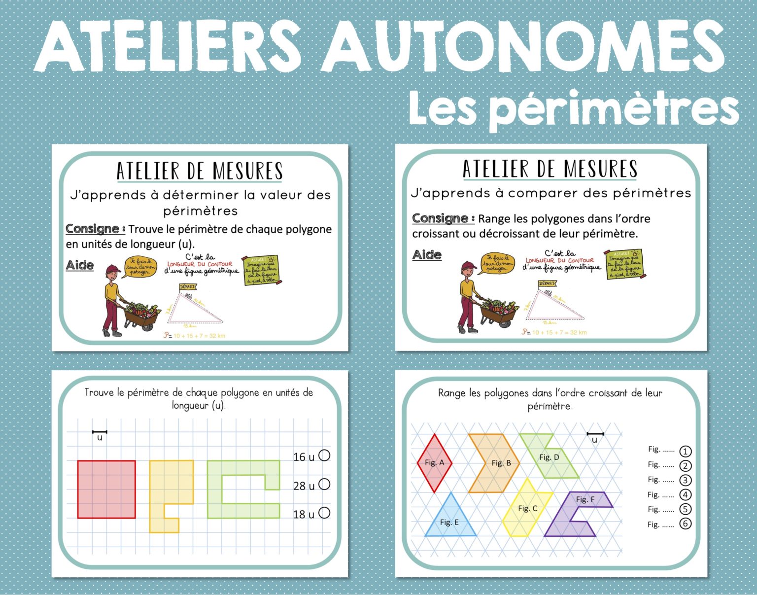 Ateliers autonomes – Mesures – les périmètres
