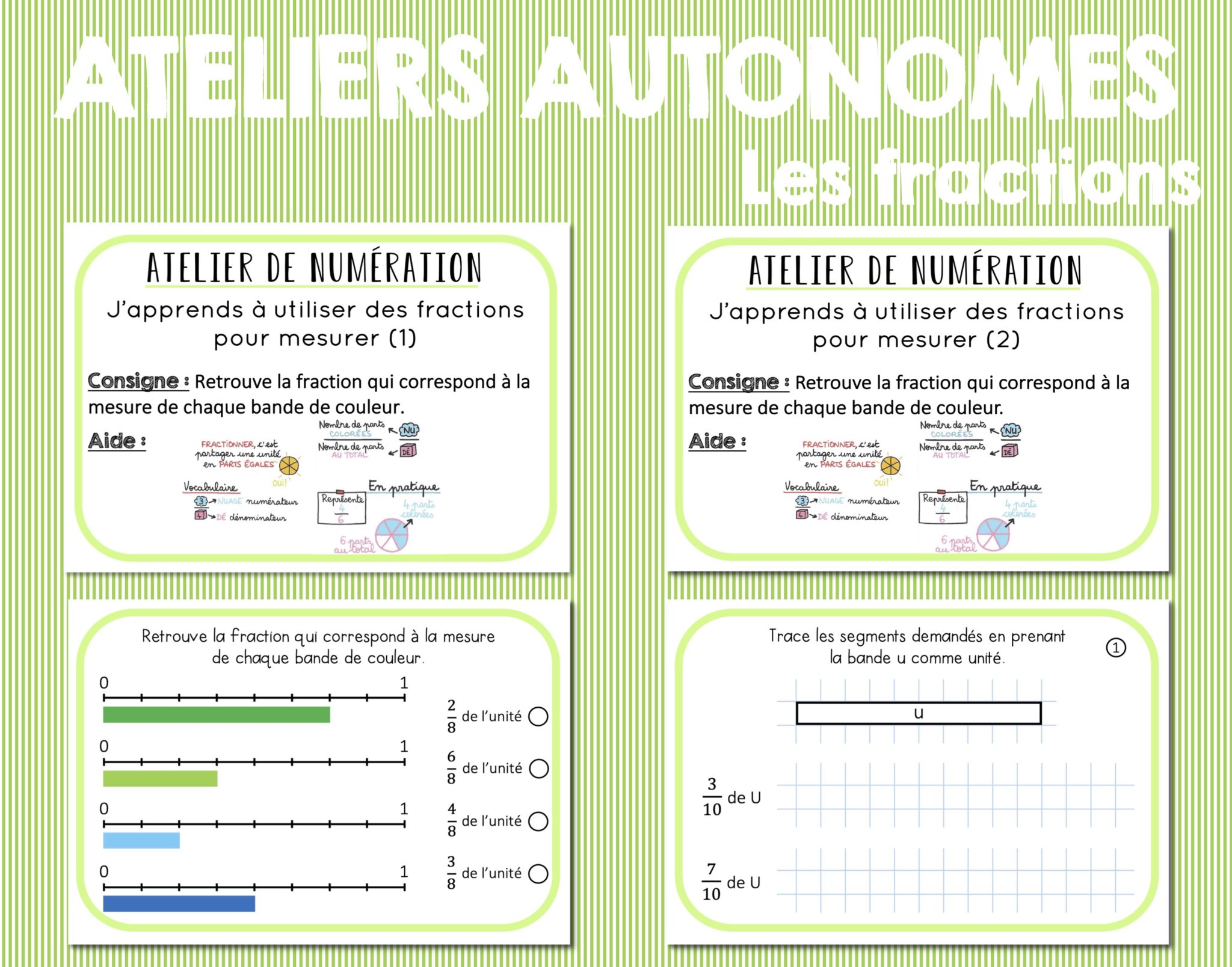 Ateliers autonomes – Numération – les fractions (2)