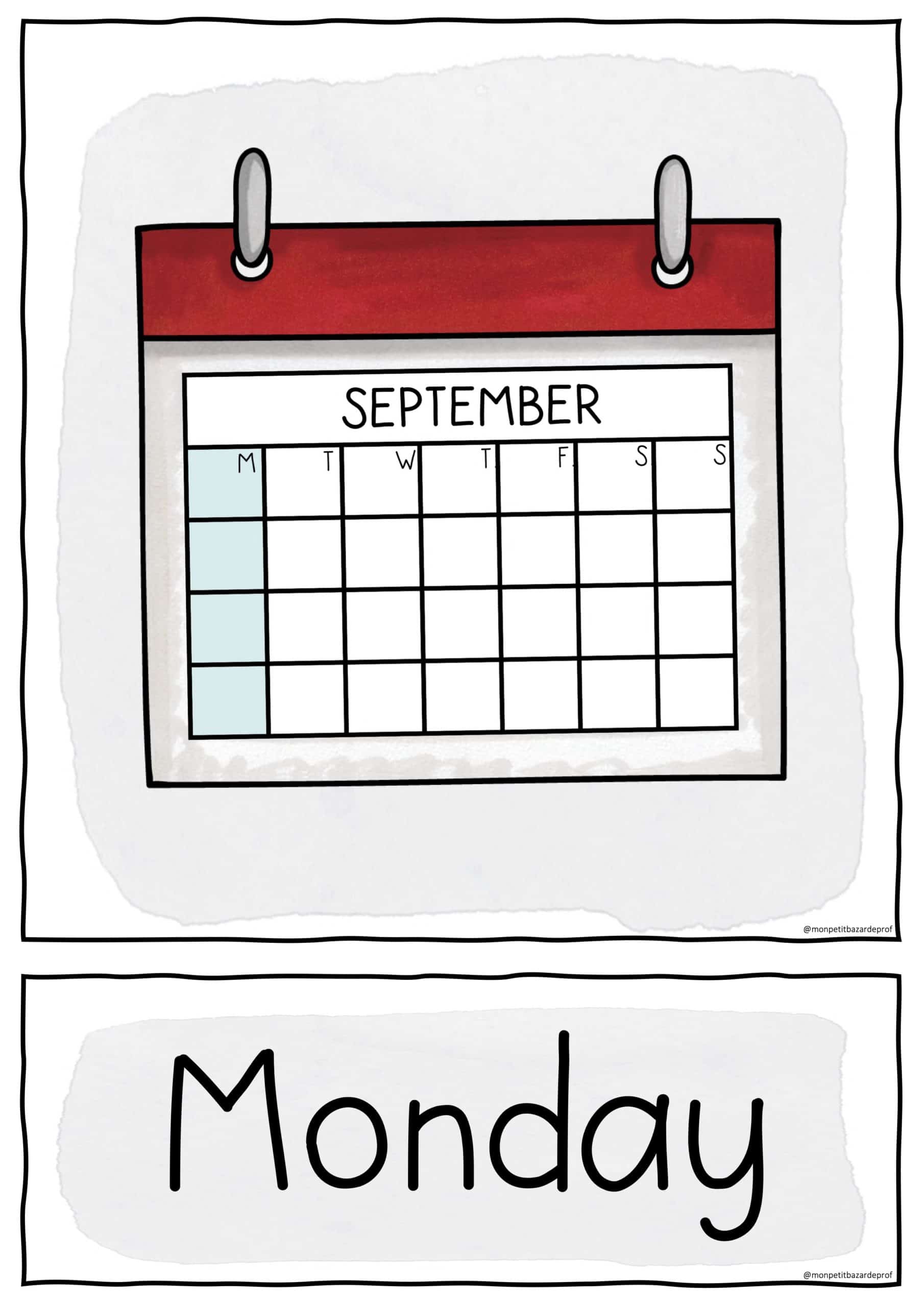 Flashcards – Anglais – Days, months and festivals