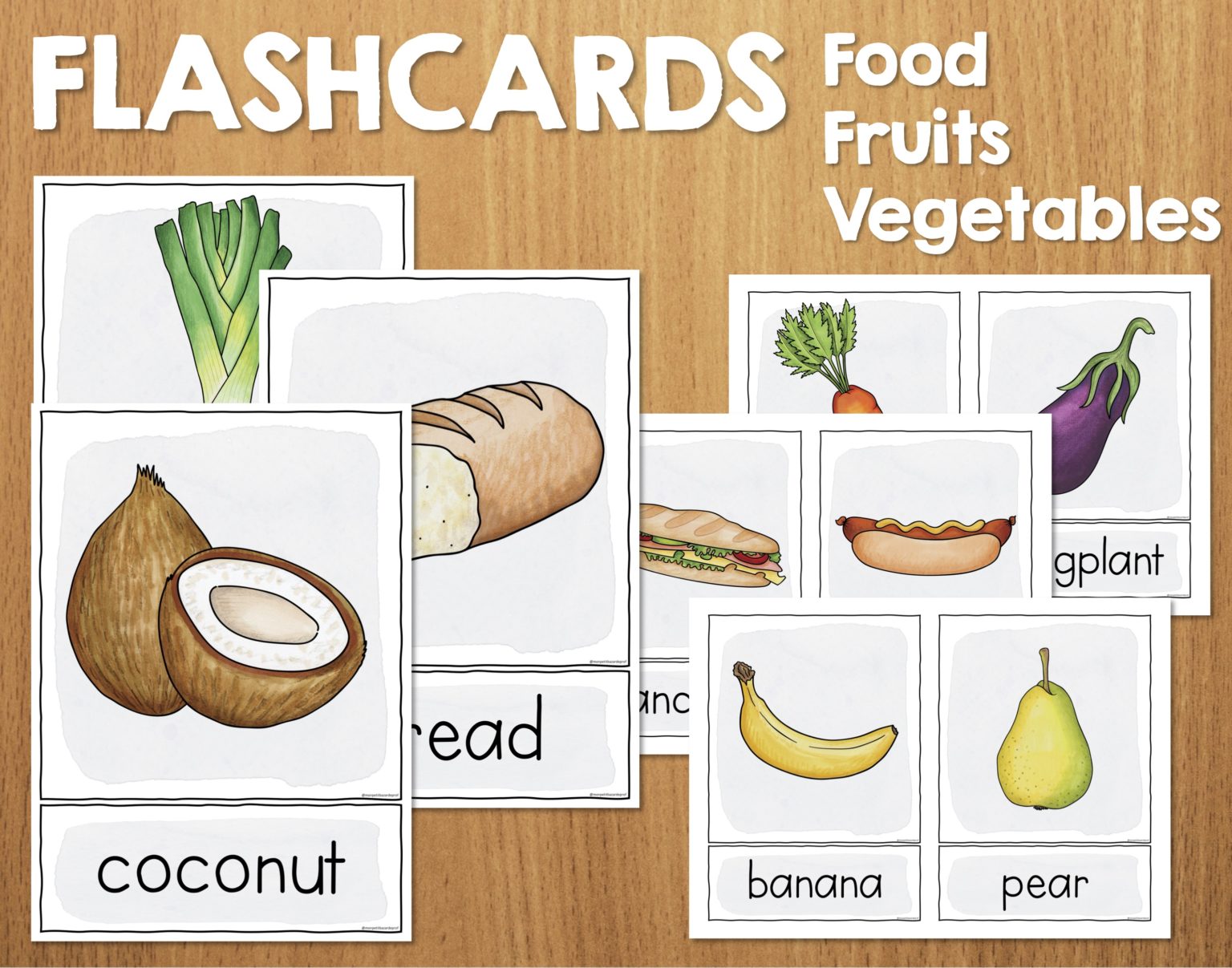 Flashcards – Anglais – Food, fruits and vegetables