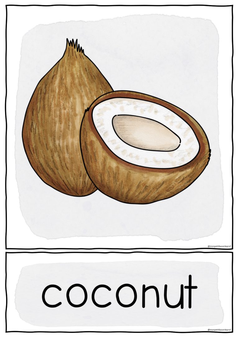 Flashcards – Anglais – Food, fruits and vegetables