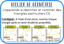 Ateliers autonomes – Géométrie – les triangles