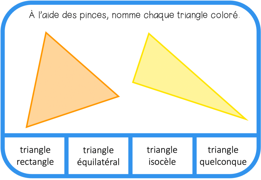 Ateliers autonomes – Géométrie – les triangles