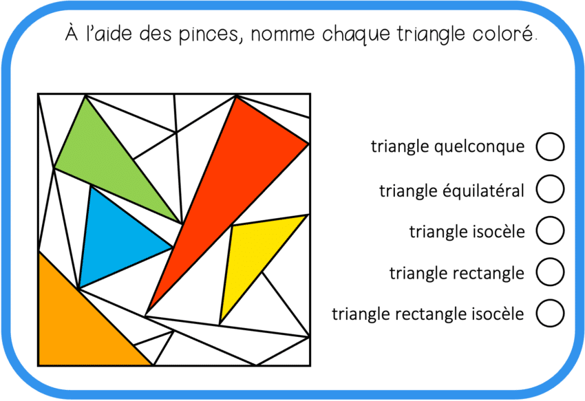 Ateliers autonomes – Géométrie – les triangles