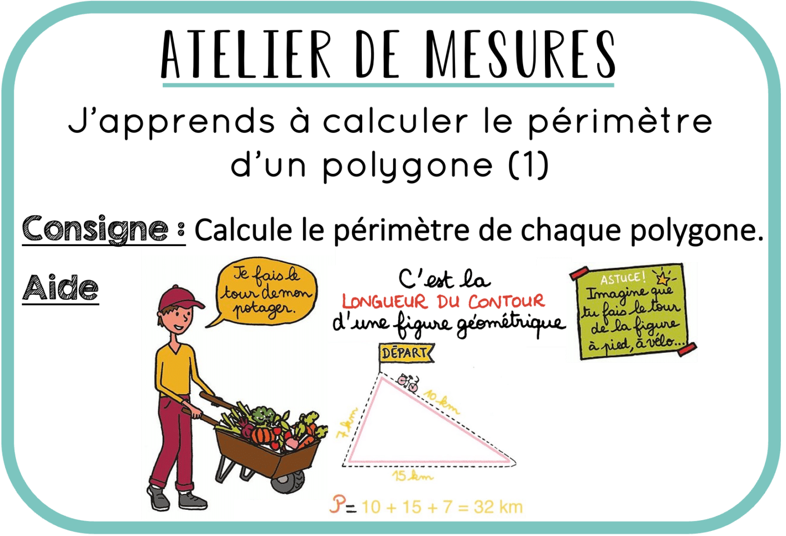 Ateliers autonomes – Mesures – les périmètres