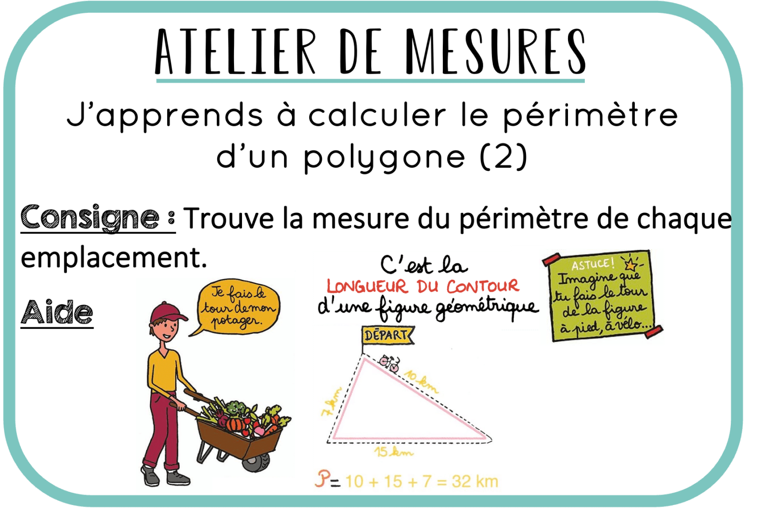 Ateliers autonomes – Mesures – les périmètres