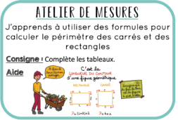 Ateliers autonomes – Mesures – les périmètres