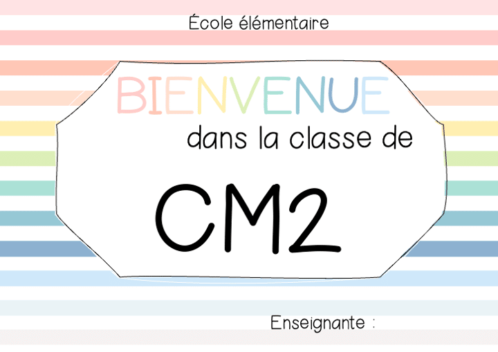 Affichages – Les cinq principes de notre classe et affiche de porte