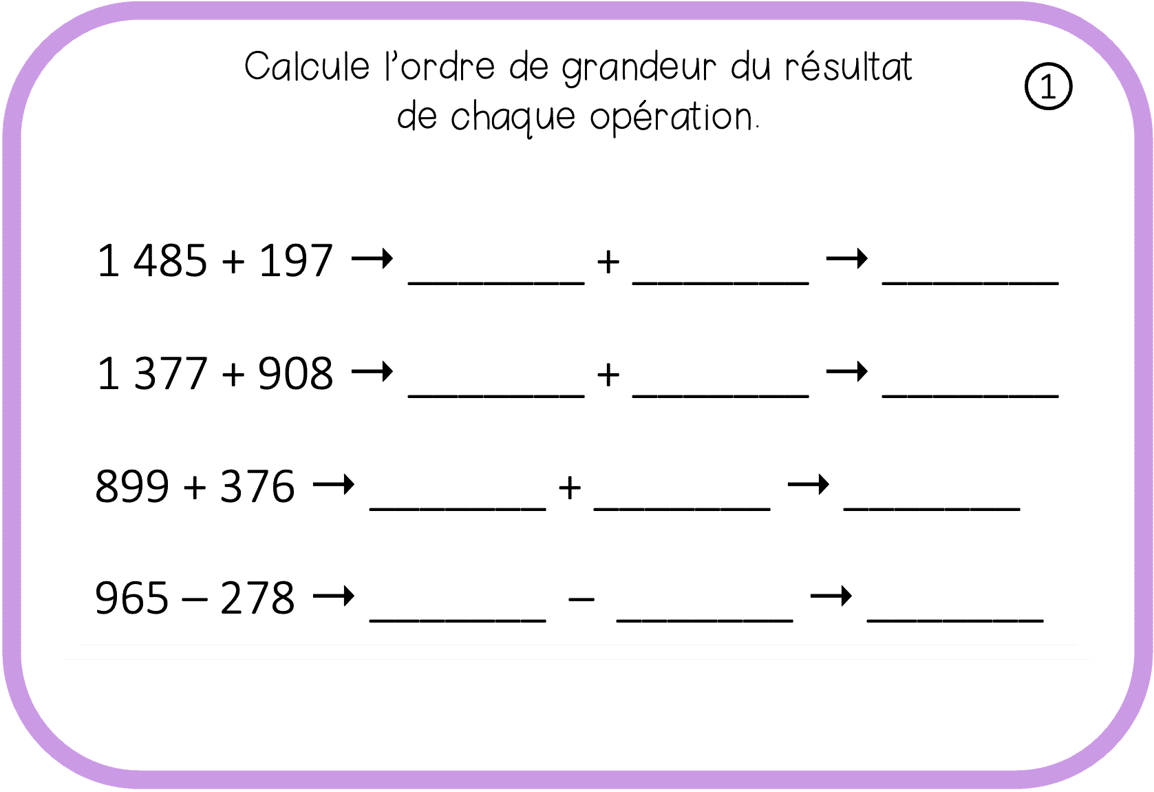 Ateliers autonomes – Calcul – les additions et les soustractions