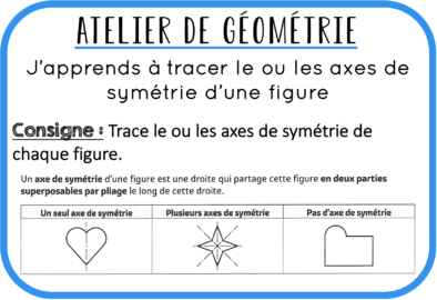 Ateliers autonomes – Géométrie – la symétrie axiale