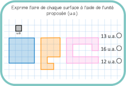 Ateliers autonomes – mesures – les aires