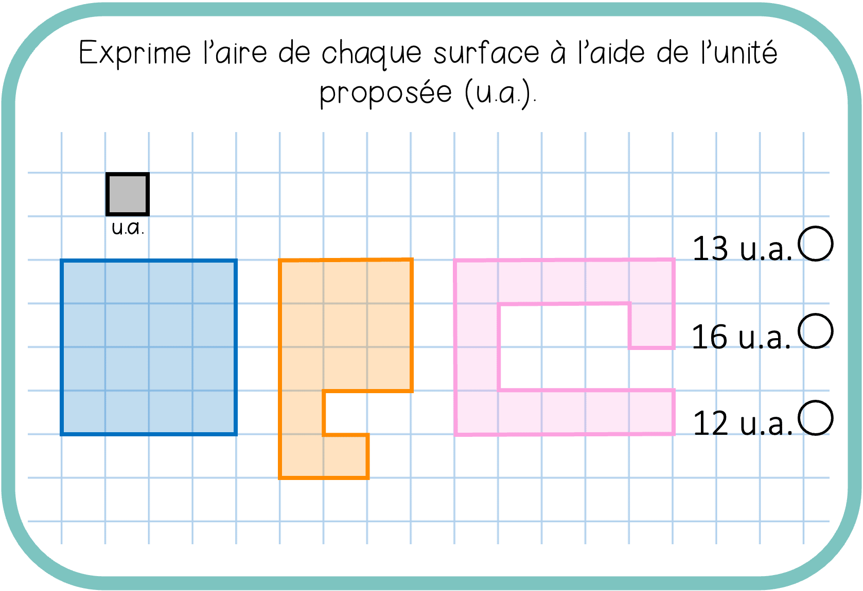 Ateliers autonomes – mesures – les aires