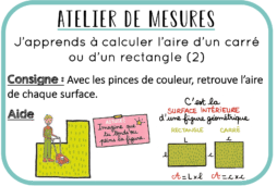 Ateliers autonomes – mesures – les aires
