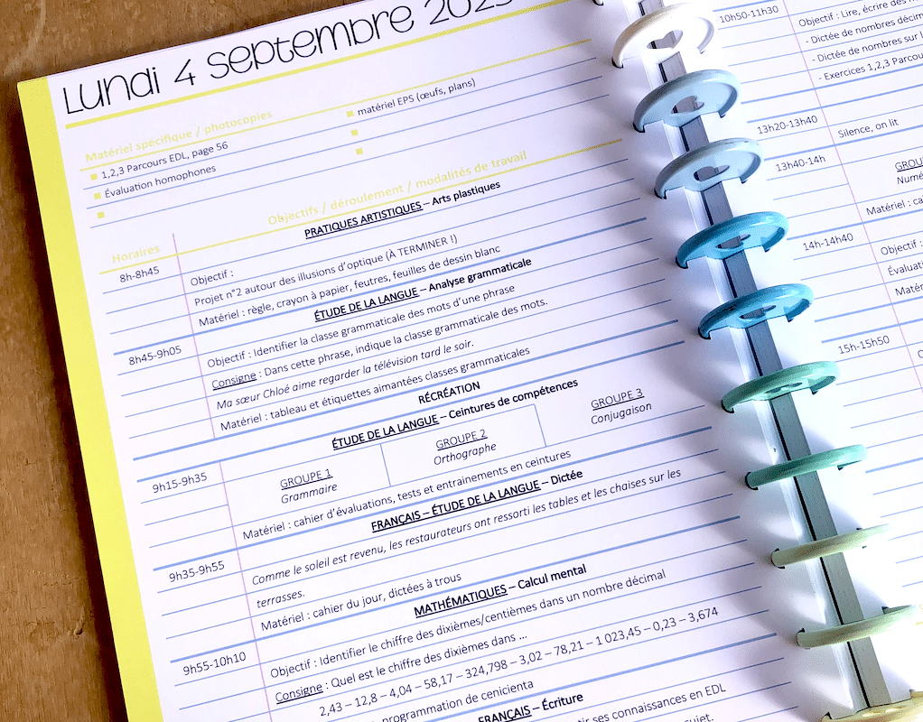 Des trames pour rédiger son cahier journal