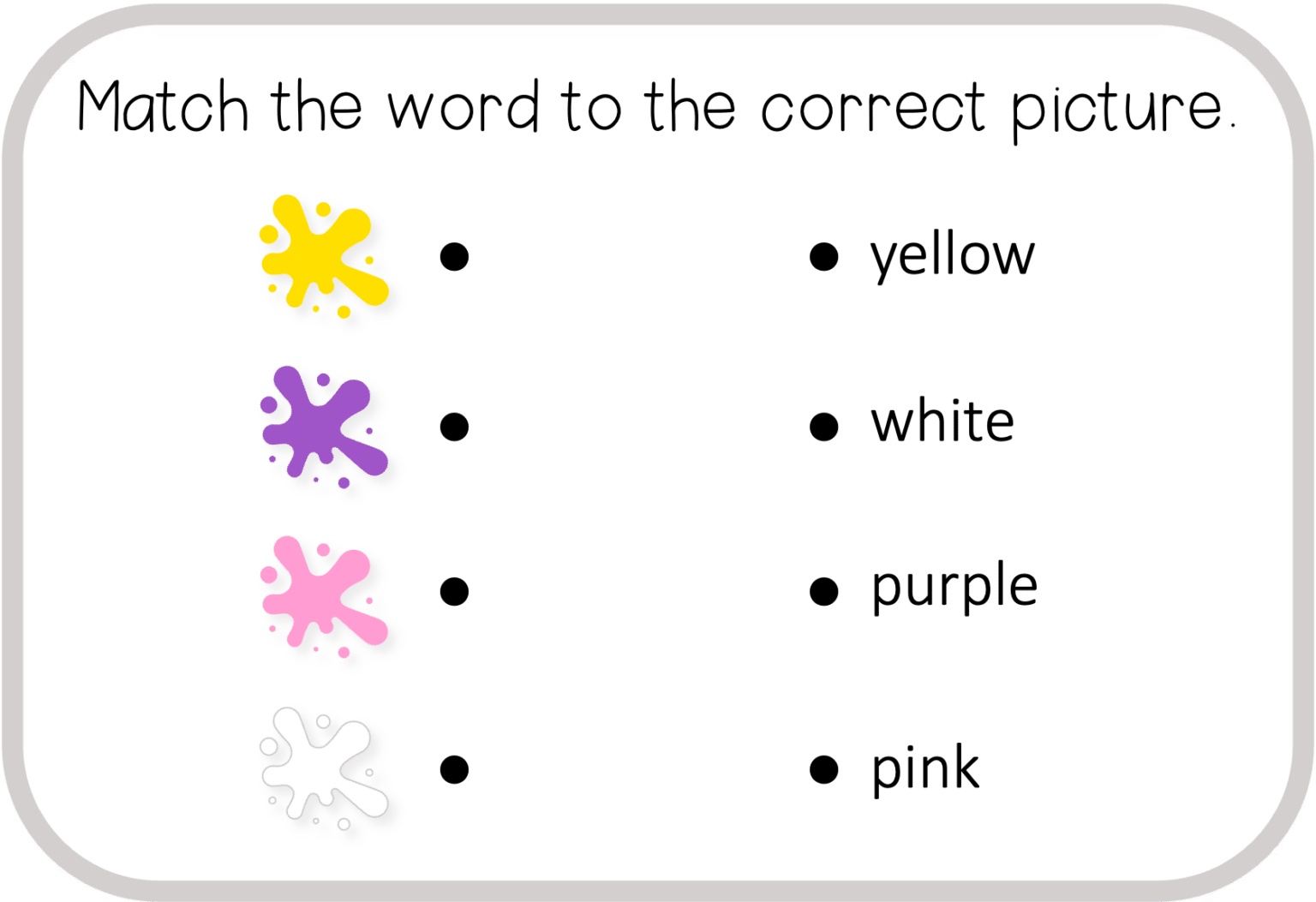 Ateliers autonomes – Anglais – School supplies, colours, instructions